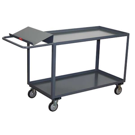 Jamco Order-Picking Utility Cart with Lipped Metal Shelves, Steel, Flat ...