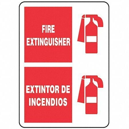 Accuform Fire Extinguisher Sign, 14" Height, 10" Width, Aluminum ...