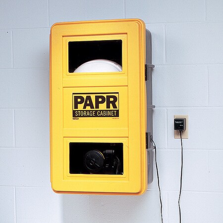 ALLEGRO Respirator Storage Cabinet,Black/Yellow (29369) | Zoro