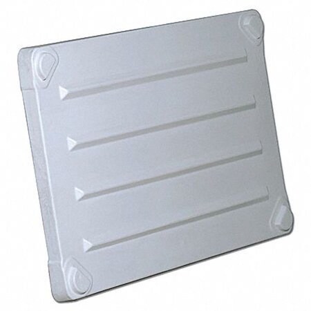 Zoro Select White High Density Polyethylene Bulk Container Cover MACX ...