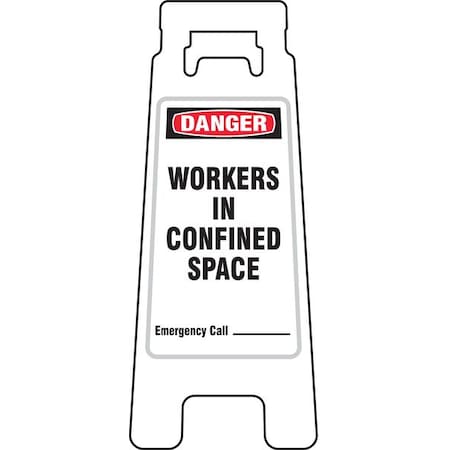 Safety Sign Two Sided Floor Stand Sign, 24 3/8 in Height, Plastic 28962 ...