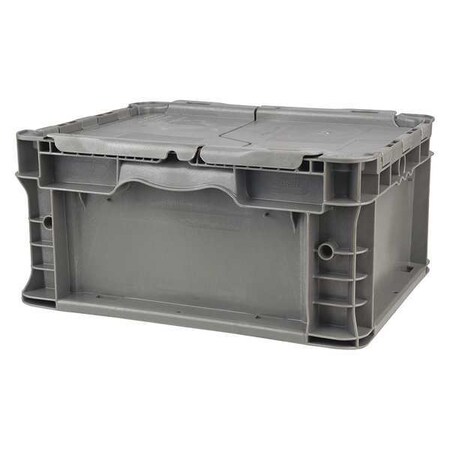 Orbis Gray Attached Lid Container, Plastic NSOAN1215-7 GRAY | Zoro