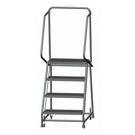Ballymore 68" H Steel Rolling Ladder, 4 Steps, 450 lb. Load Capacity ...