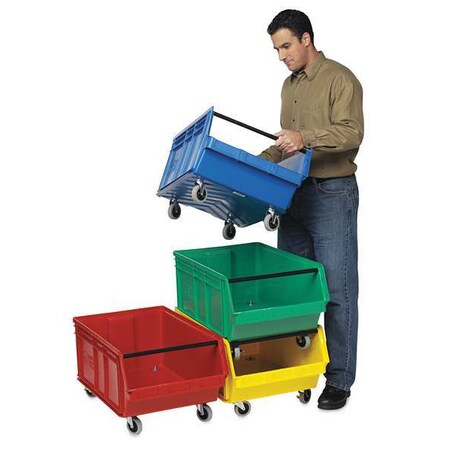 Quantum Storage Systems Mobile Storage Bin, Polyethylene, 18 3/8 in W ...