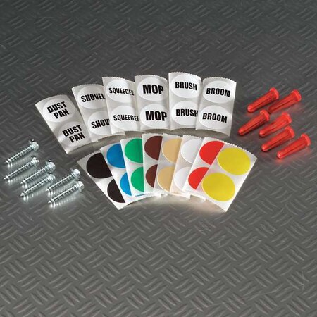 The Clincher Mop/Broom Holder, 6 Handle, 34 In 333-6 WHT2 | Zoro