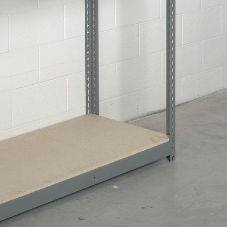 Zoro Select Decking, Particle Board, 96 in W, 48 in D, Gray, Baked ...