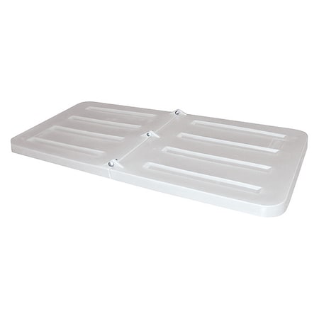 Zoro Select Tilt Truck Lid, White, Fits 1/3 cu. yd. 1/3 LID WHITE | Zoro