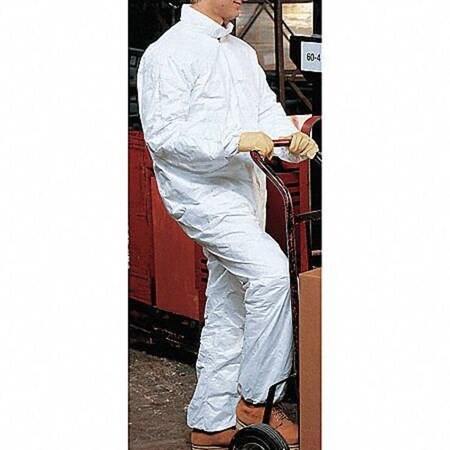 Lab Safety Supply Collared Disposable Coveralls, M, 25 , White, Tyvek(R ...