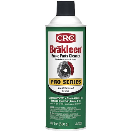 Crc Brakleen Pro Series Non-Chlorinated Brake Parts Cleaner, 19 oz Can ...
