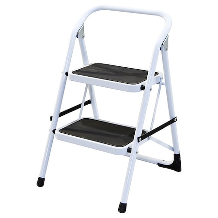 Zoro Select Step Stool, White, Load Capacity 225 lb 803CJ6 | Zoro