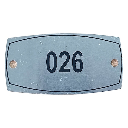 Zoro Select Number Plate, Numbers 26-50 804UN1 | Zoro