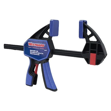 Westward Bar Clamp, Steel, Standard Rail, 300lb, 80mm 806EN4 | Zoro