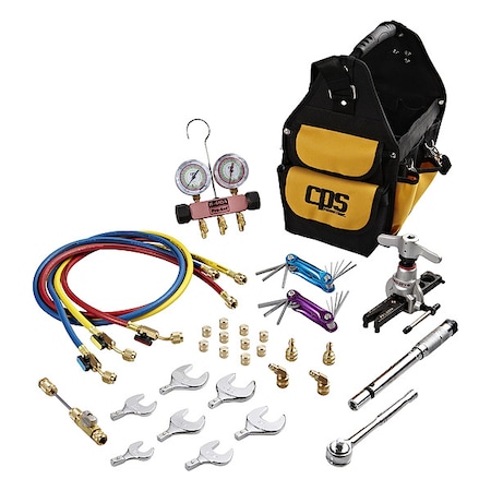 Pro-Set Mini-Split Kit, 2 Valves, 2 1/2 in Gauge TLB410A | Zoro