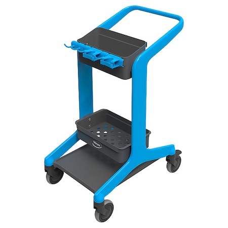 Remco Janitorial Cart, Swivel, Blue, PPP, 23.4 lb 57003 | Zoro