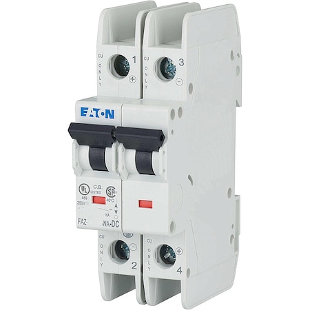 EATON 2A, 2 pole IEC Miniature Circuit Breaker, FAZ-NA, Not Rated ...