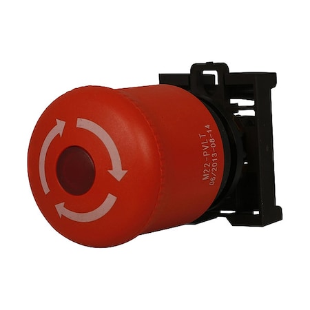 Eaton Emergency Stop Push Button, Red, 264 V AC M22-PVLT-K01-230R | Zoro