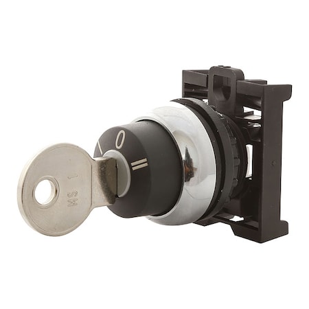 Eaton Keyed Selector Switch, Black, Plastic, 5" H M22-WS | Zoro