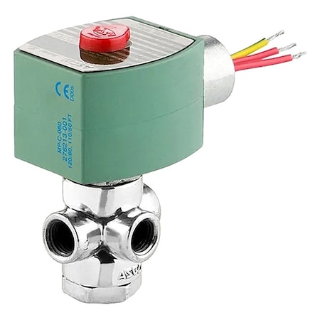 Asco Solenoid Valve, 3-Way, 2-Position, Normally Closed, 1/8 in Pipe ...