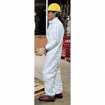 Lab Safety Supply Collared Disposable Coveralls, Xl, 1 , White, Tyvek(R ...