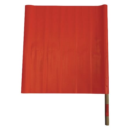 Zoro Select Handheld Warning Flag, Fluorescent Orange, Vinyl, 18 ...