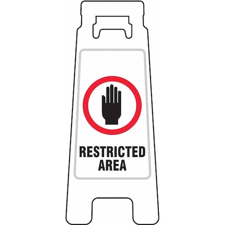 Safety Sign Two-Sided Floor Stand Sign, 24-3/8" Height, Plastic 27070 ...
