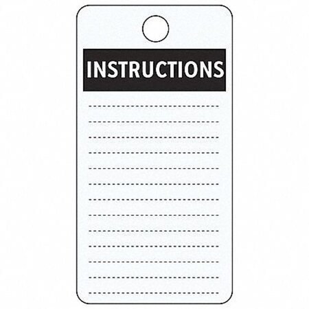 Electromark Inspection Tag, 5-3/4 x 3 In, Bk/Wht, PK25 5519V | Zoro