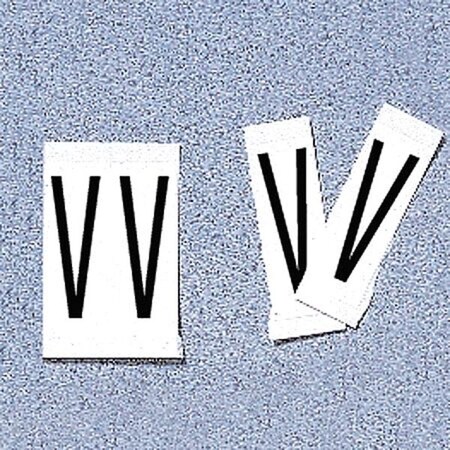 Electromark Letter Label, V, 2 In. H, PK50 34098WV | Zoro