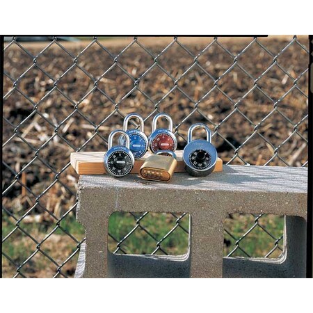 Master Lock Combination Padlock,Center,Blue/Silver (1506D) | Zoro