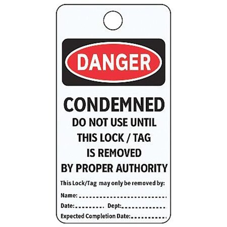 Electromark Danger Tag, 5-3/4 x 3 In, Cardstock, PK25 5036-C-2 | Zoro