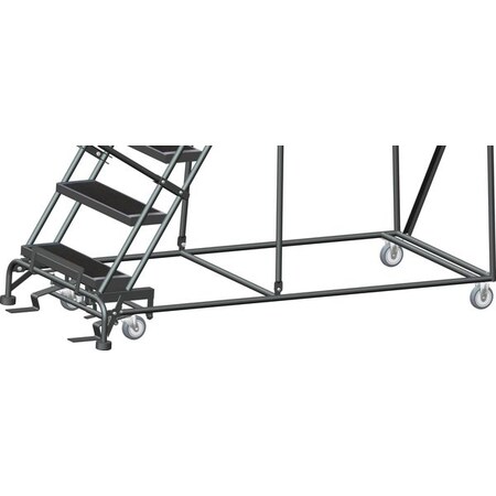 Ballymore 113" H Steel Stock Picking Rolling Ladder, 8 Steps, 450 lb ...