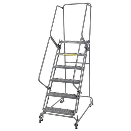 Ballymore 93" H T304 Stainless Steel Rolling Ladder, 6 Steps, 450 lb ...