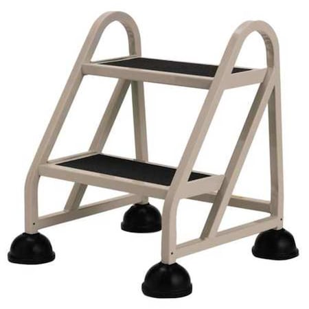 Stop-Step 2 Steps, Aluminum Step Stand, 300 lb. Load Capacity, Beige ...