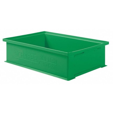 Ssi Schaefer Straight Wall Container, Green, High Density Polyethylene ...