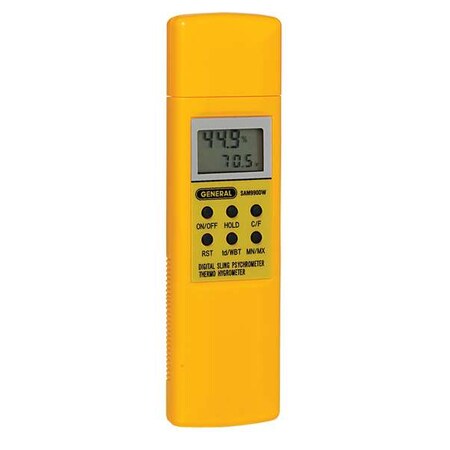General Tools Digital Psychrometer, Pocket, 10-90Pct SAM990DW | Zoro