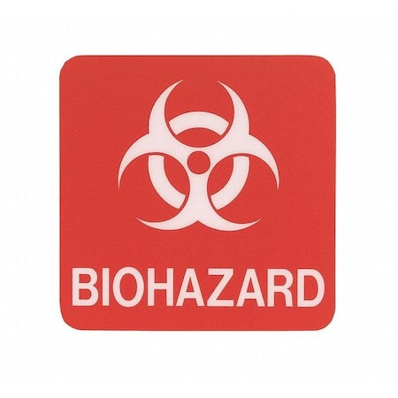 Sign Comply BIOHAZARD, 5-1/2" W x 5-1/2" H 42295-1 BLACK | Zoro