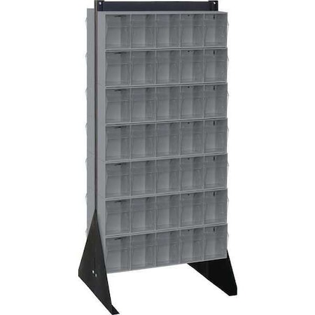 Quantum Storage Systems Steel; Plastic Bin Storage Rack Gray QFS248 ...
