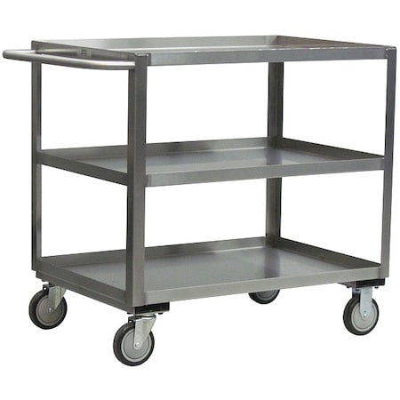 Jamco Utility Cart, Stainless Steel, 1,200 lb Load Capacity, 2 Shelves ...