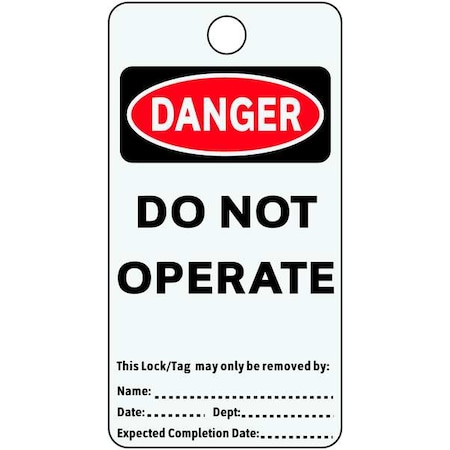 Electromark Danger Tag, 5-3/4 x 3 In, Vinyl, Met, PK25 5010V | Zoro