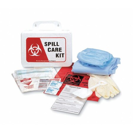 Top Safety Biohazard Spill Kit, Carry Case, White/Red 640-658 | Zoro