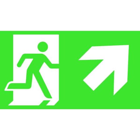 Addlight Directional Exit Sign, No Text, 4-1/2" W, 8" H, Aluminum, Green 40.11 | Zoro