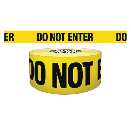 Zoro Select Barricade Tape, Do Not Enter, Yellow, 3 in Wide x 500 ft ...