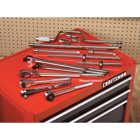 CRAFTSMAN 1/2" Drive, Quick Release Ratchet, 16-5/8", Chrome - 9-44816