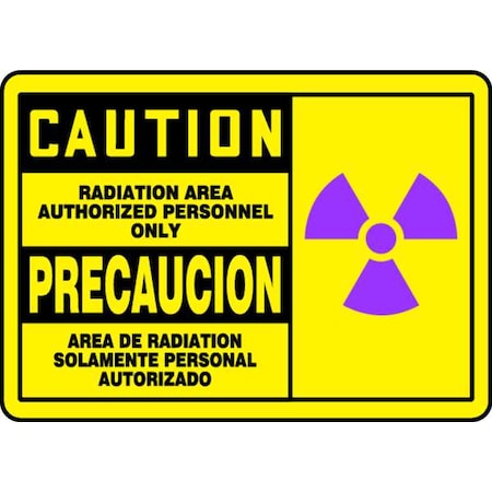 Accuform Spanish-Bilingual Caution Sign, 10" Height, 14" Width ...