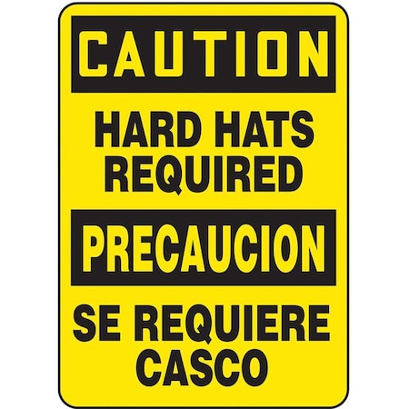 Accuform Spanish-Bilingual Caution Sign, 14" Height, 10" Width ...
