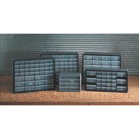 Akro-Mils Drawer Bin Cabinet with 24 Drawers, Plastic, 20 in W x 15 3/4 ...