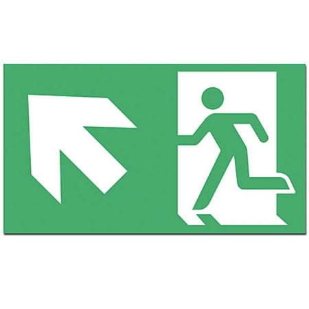 Addlight Directional Exit Sign, No Text, 4-1/2" W, 8" H, Aluminum ...