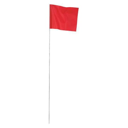 Presco Marking Flag, Red, Blank, PVC, PK100 4521R-200 | Zoro