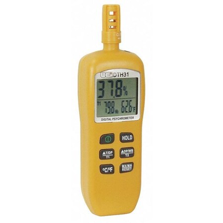 Uei Test Instruments Dew Point Mtr, 0 to 100 per Rel Hum Rnge DTH31 | Zoro