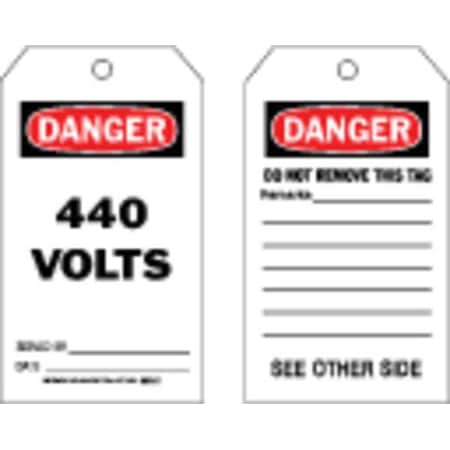 Brady Danger Tag, Electrical Hazard, Cardstock, 7 in H x 4 in W, Black ...