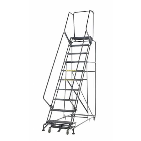 Ballymore 133" H Steel Stock Picking Rolling Ladder, 10 Steps, 450 lb ...